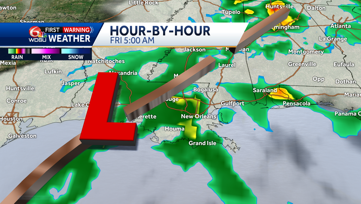 New Orleans Storms Expected Tonight and into the Mid-Morning Friday