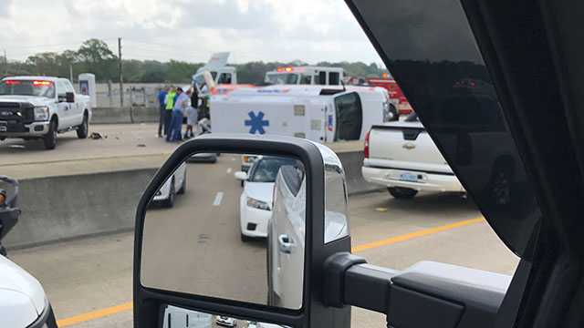 AMR ambulance involved in interstate crash