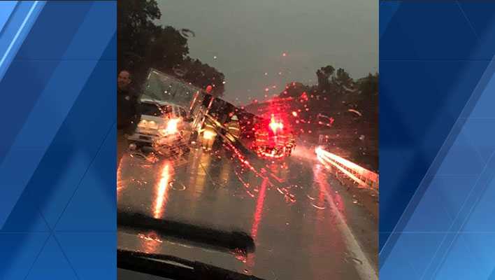 Semi overturned on mile-long bridge north of Knoxville