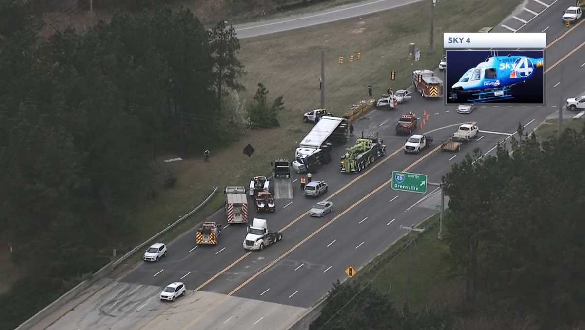 Overturned Tractor Trailer Truck Blocks Upstate Highway