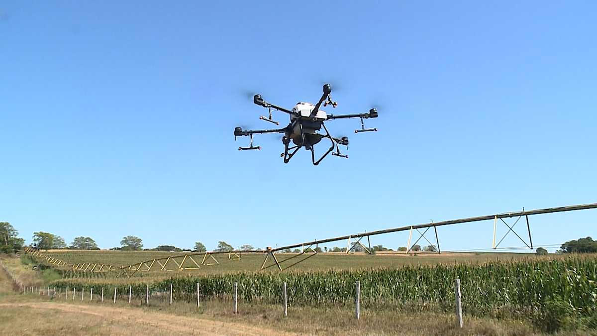 Farmer uses drone to plant