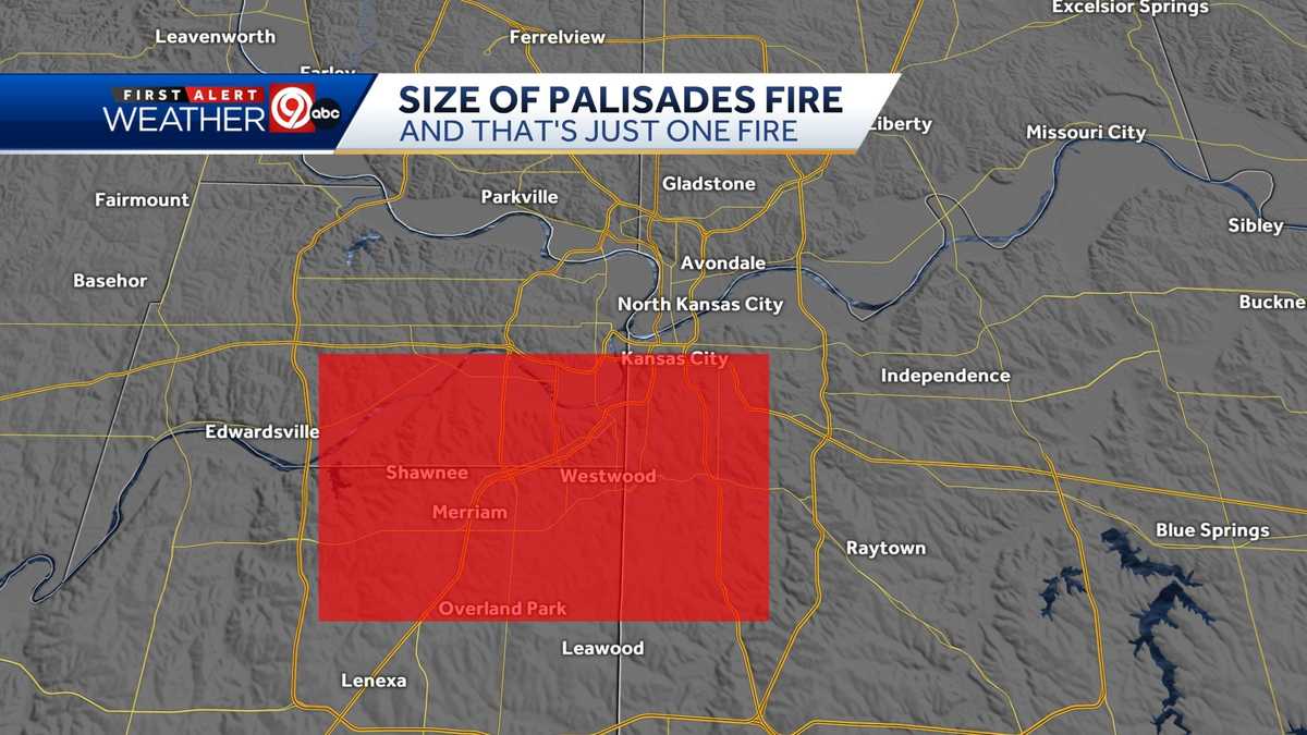 How the Kansas City area compares to burned land in LA wildfires