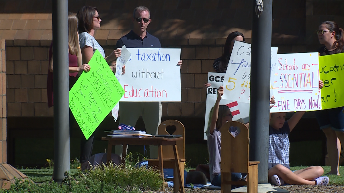 Protest in front of Greenville County School District office calls for ...