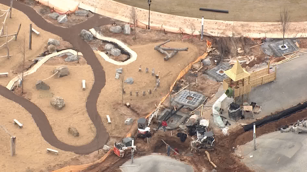 Construction crews continue work on new Upstate park