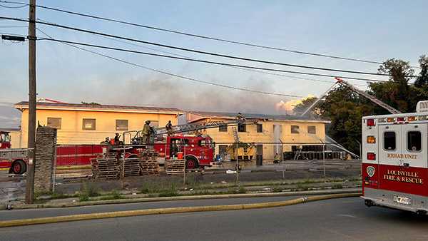 Crews battling fire a chemical company in Parkland neighborhood