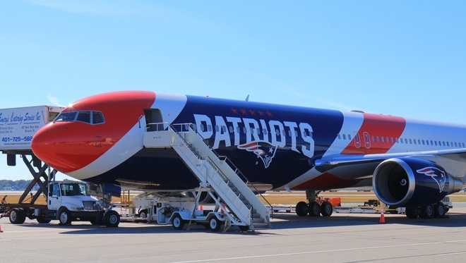 Patriots' new plane takes its inaugural flight