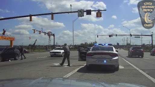 VIDEO: OSP dashcam captures moment suspect steals car with children ...