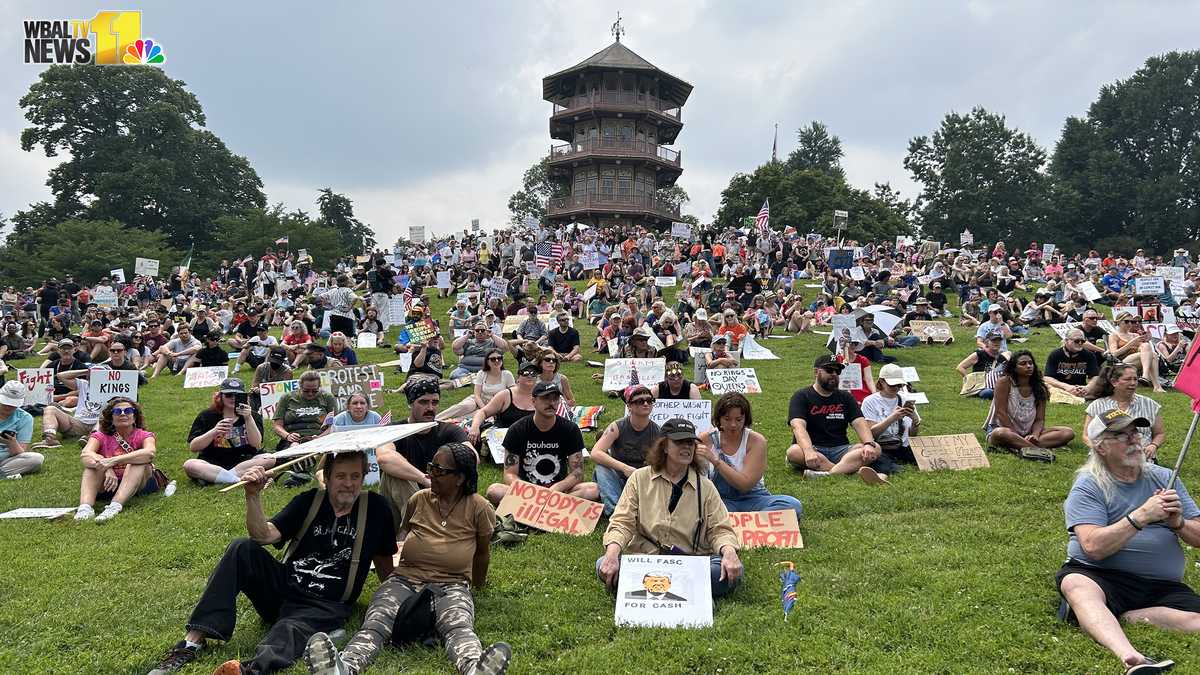 Protests mark 'No Kings Day' across Maryland