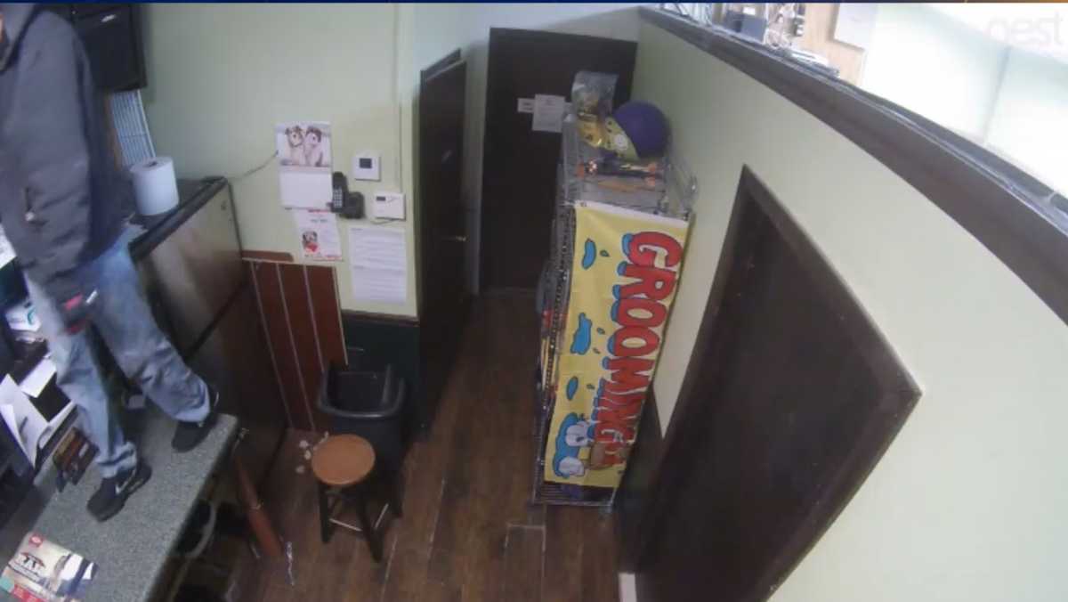 Security video, dangling legs lead to burglary arrest