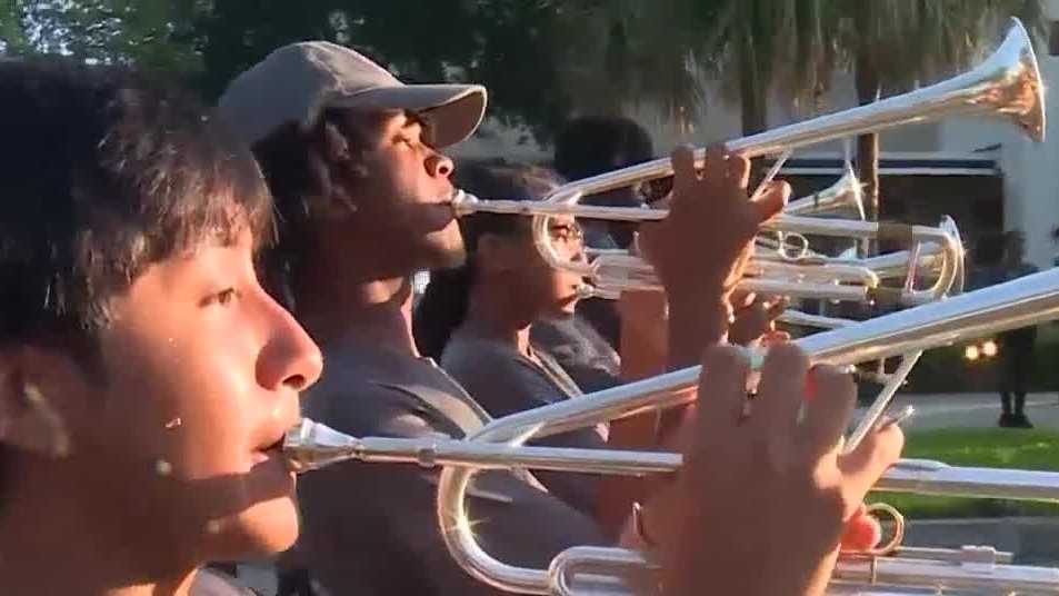 Florida band welcomes staff back to Palm Beach Lakes Community High School