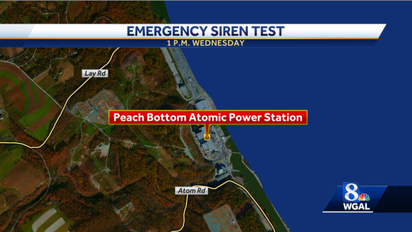 Peach Bottom to test emergency sirens Wednesday afternoon
