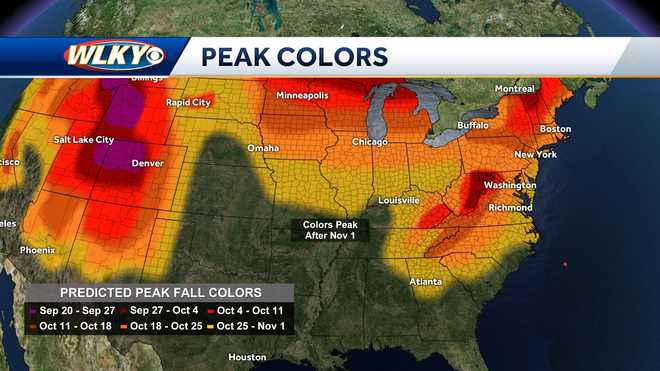 When to expect peak fall colors