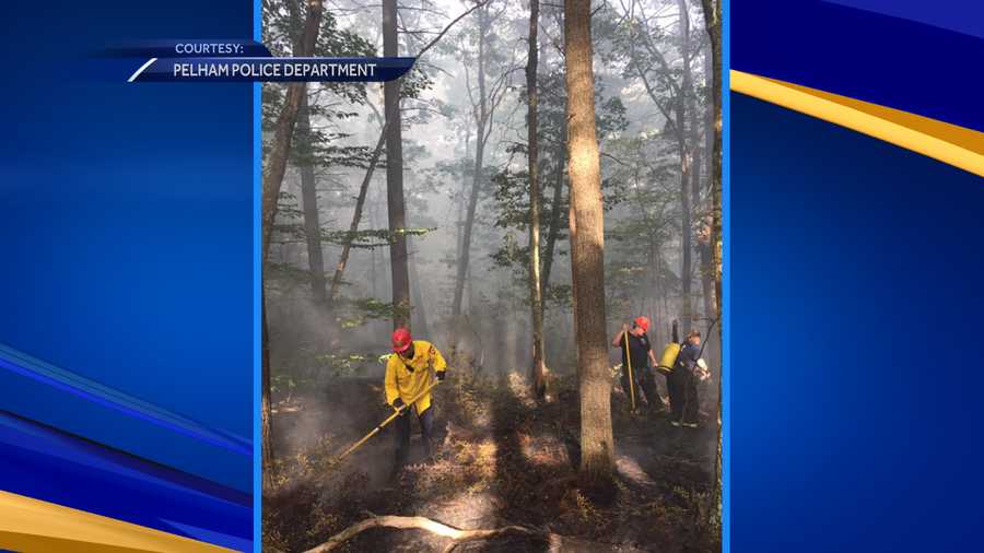 Crews battle large brush fire in Pelham
