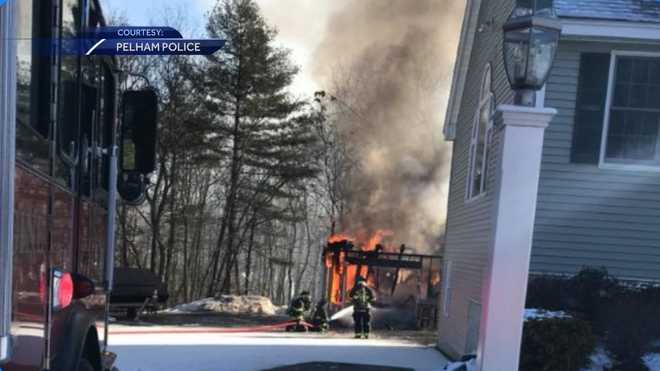 Fire in Pelham destroys shed