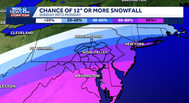 MORE THAN A FOOT OF SNOW: South-Central Pa. storm tracks, models