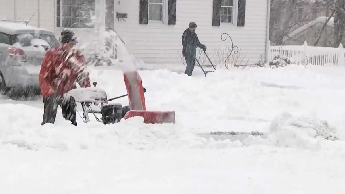 People in New England shoveling out after major snow storm