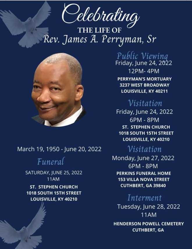 Louisville community servant James Perryman dies at age 72