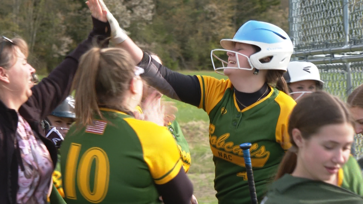 WATCH: Northern Adirondack's Abby Peryea blasts hit for inside-the-park ...