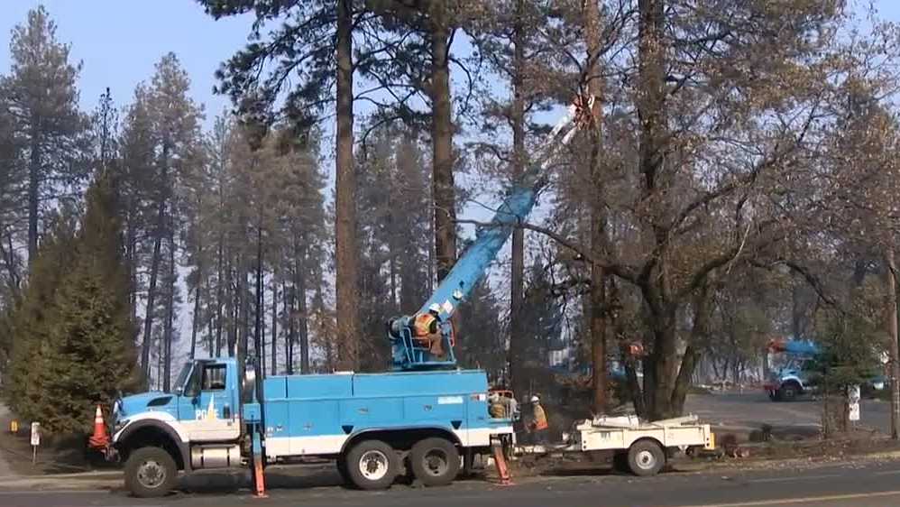 PG&E works to restore power in Camp Fire burn zone