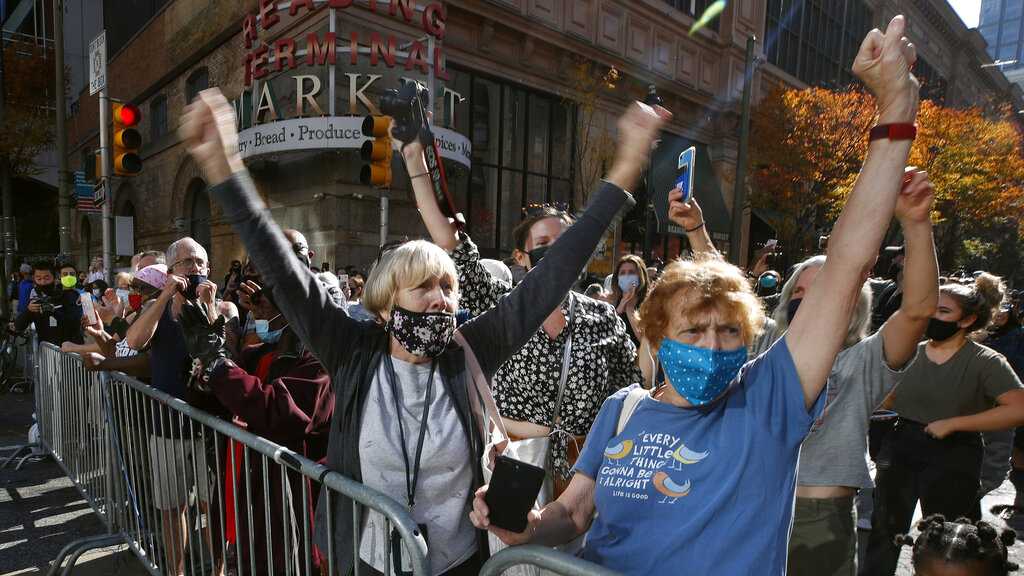 PHOTOS: Coast to coast, Americans react to Biden victory