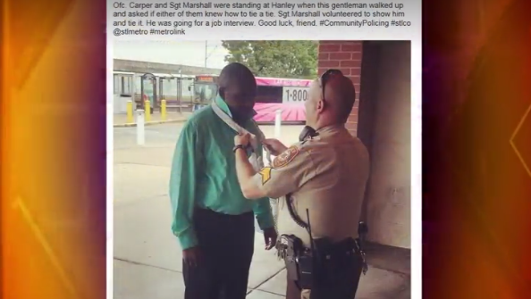 Police officers go above and beyond to help man ace job interview