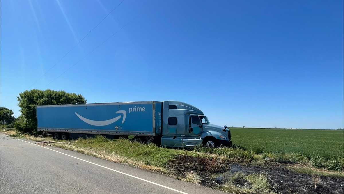 Crash involving Amazon semi-truck shuts down Solano County road