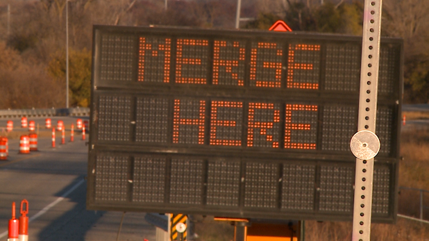 Zipper Merge causes congestion along Highway 75