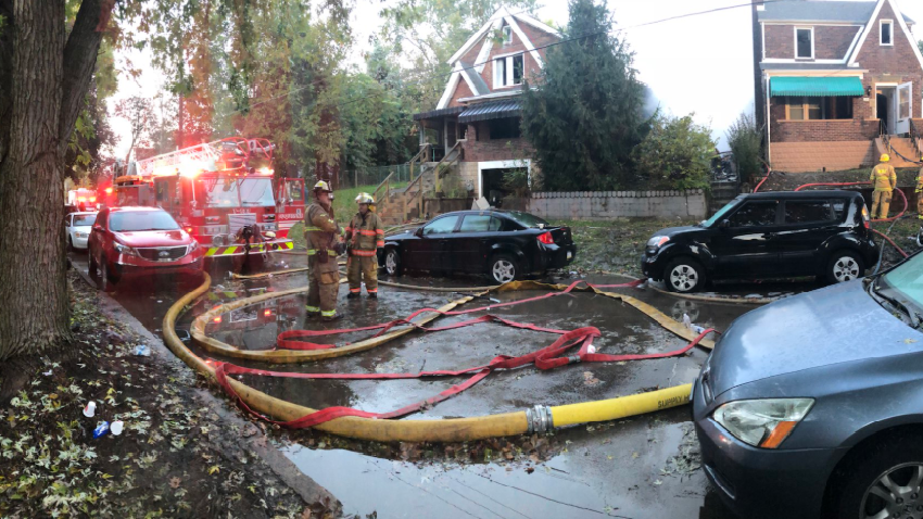 Elderly woman escaping house fire caught on camera