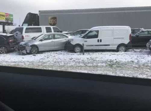 Yikes: Dozens of cars pile up on I-71 in central Ohio