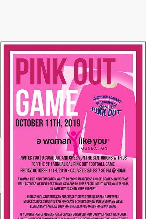 Christian Academy to host 'Pink Out' charity game in memory of popular ...