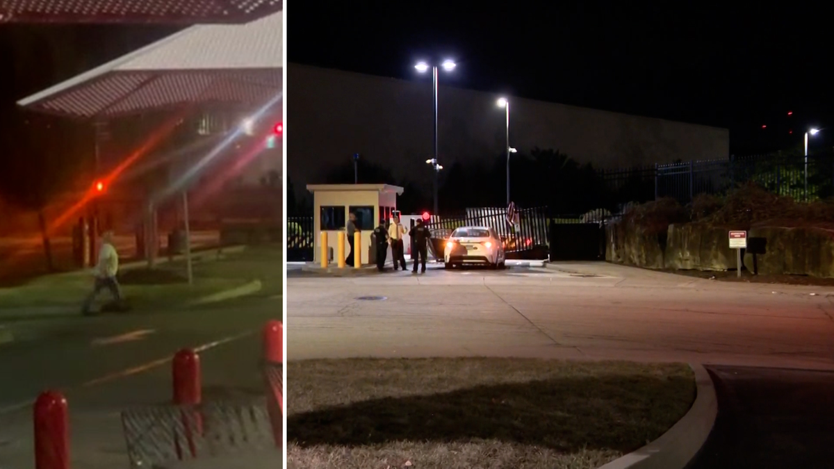 Video captures suspect walking away after car rams FBI Pittsburgh gate