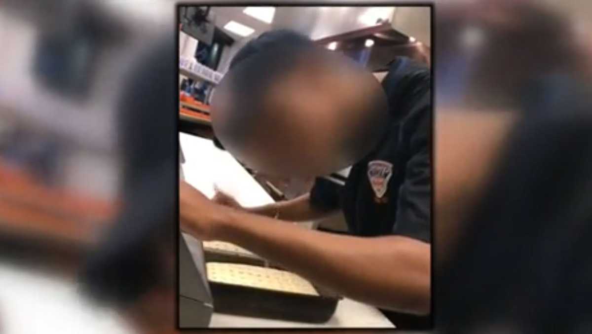 Ballpark worker arrested after video shows him spitting on pizza