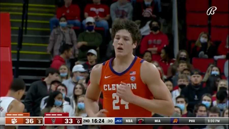 PJ Hall scores 20 as Clemson tops NC State 75-70
