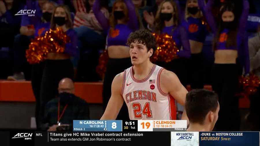 Hall's career night not enough for Tigers in narrow loss to Tar Heels