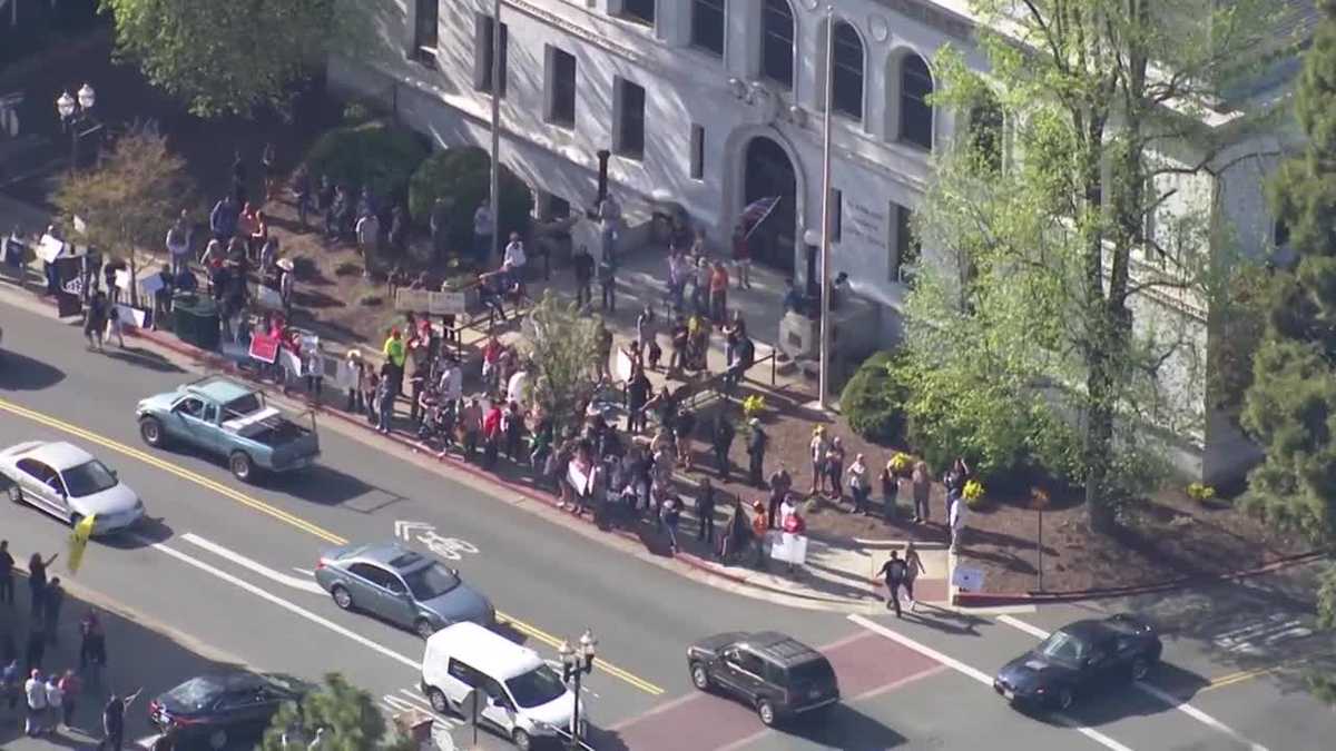 Dozens gather in Placerville to protest removal of noose from city logo