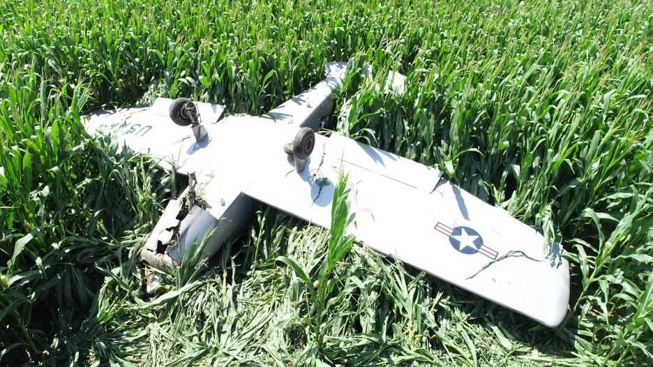 PHOTOS: Two people released from hospital after cornfield plane crash