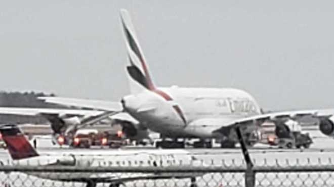 World's largest jetliner makes emergency landing in Maine