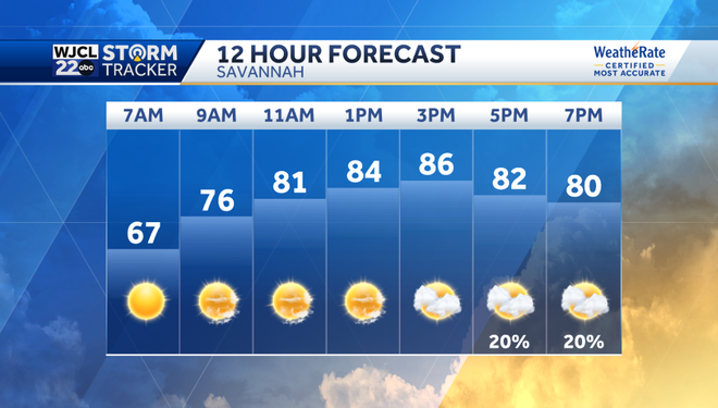Savannah: Upcoming week shows wet weather in the forecast