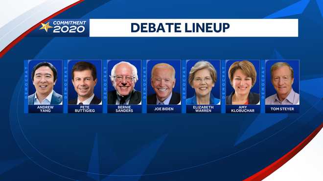 Get a look at stage ahead of Democratic presidential debate in Manchester