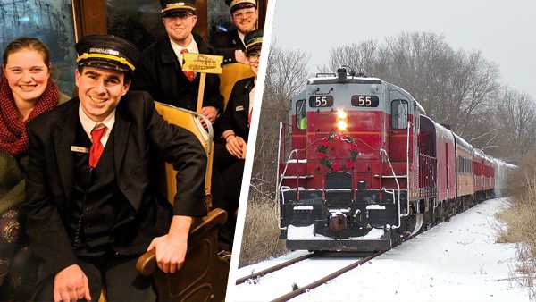 All aboard! The North Pole Express departs from Lebanon