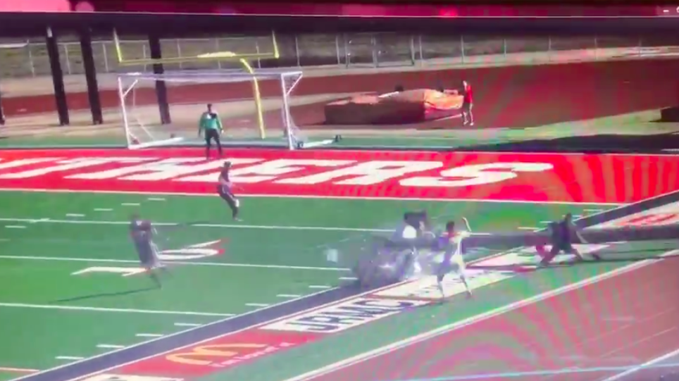 Watch: Frightening video shows referee being crushed by falling light pole