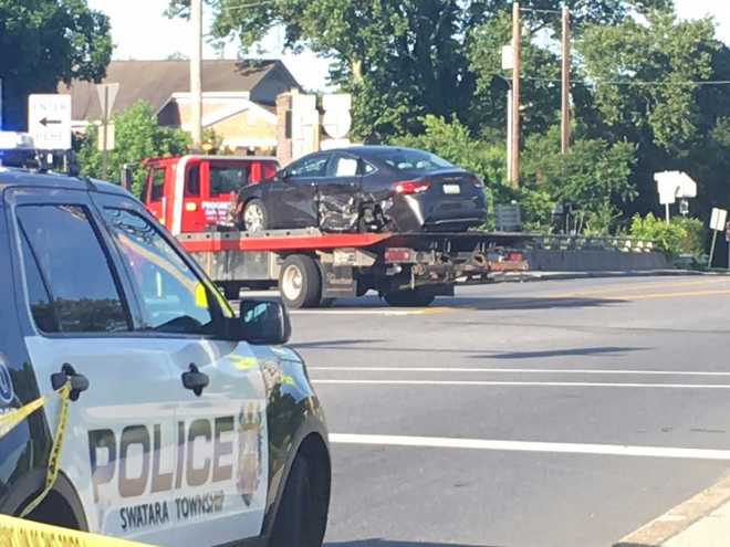 Police car involved in crash