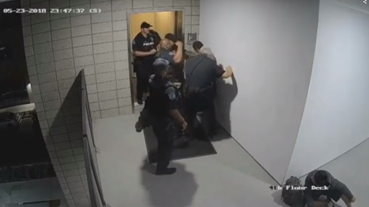 Shocking video shows police officers surrounding man, beating him Shocking video shows police officers surrounding man, beating him