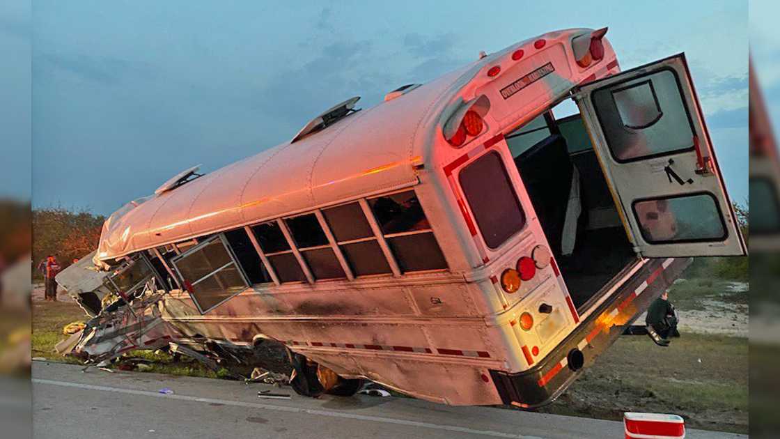Polk County tanker truck, bus crash kills 1 and injures 10