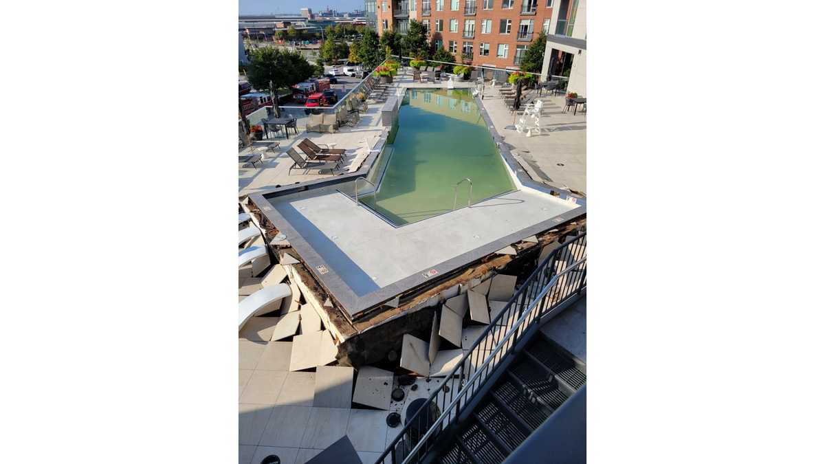 Fire department: Residents evacuated after rooftop pool leak