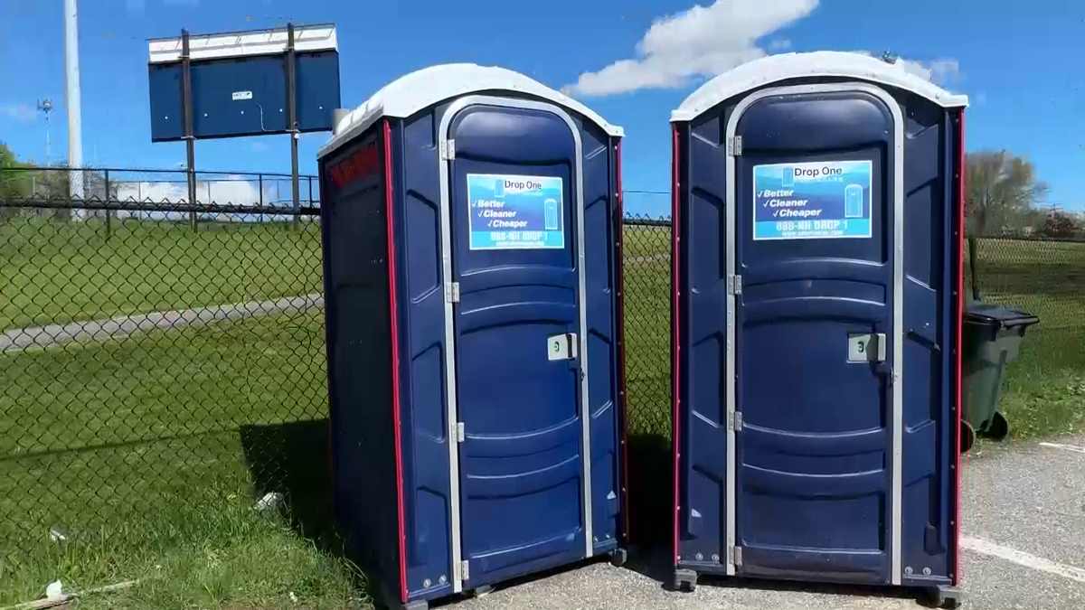 New Hampshire man tips over port-a-potty with woman, child inside ...