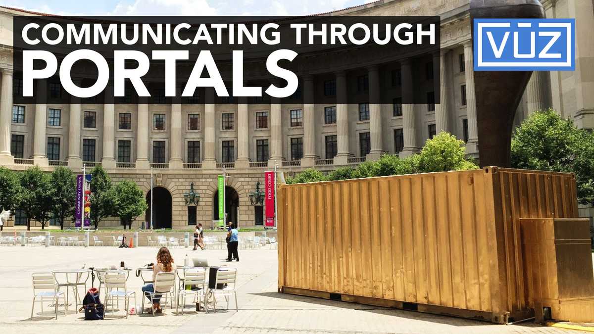 Take a step inside a Portal, a gold shipping container that acts as a ...