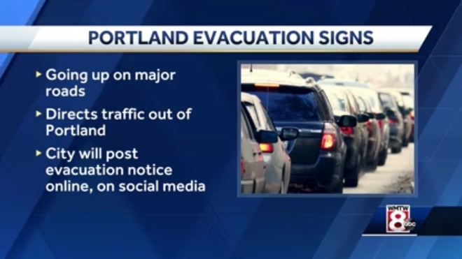 City of Portland putting up evacuation route signs in case of emergency