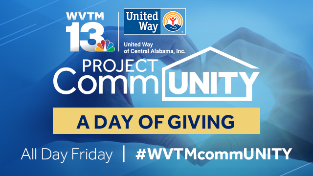 A Day of Giving: WVTM 13 partnering with United Way of Central Alabama