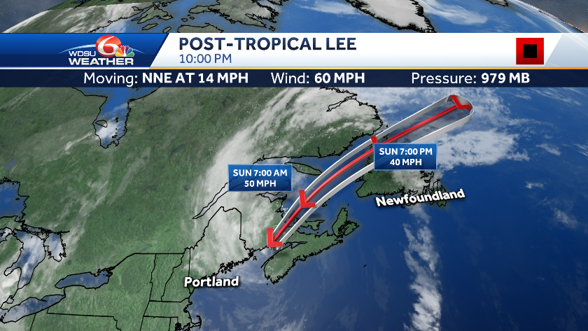 Post-Tropical Cyclone Lee Makes Landfall Coast of New Brunswick